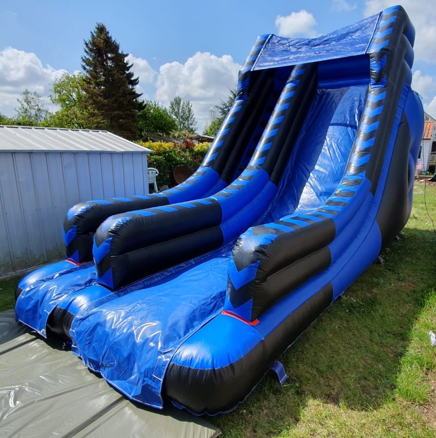 Black & Blue Racer Slide - Jolly Kids Castles