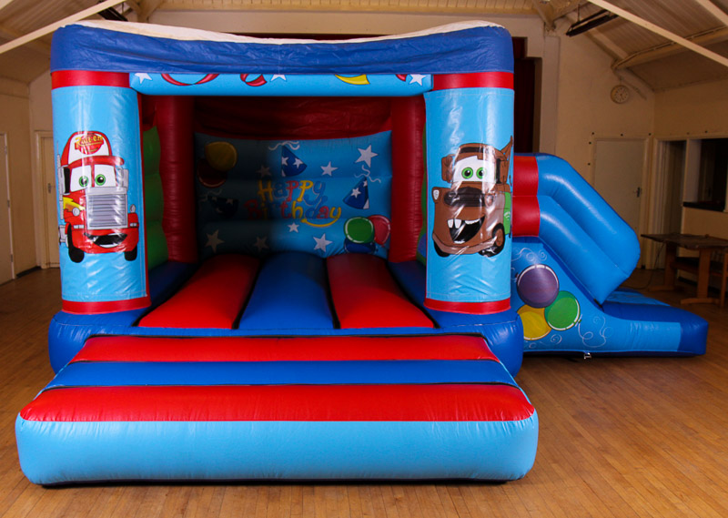 Cars Velcro Castle With Slide - Changeable Themes - Jolly Kids Castles