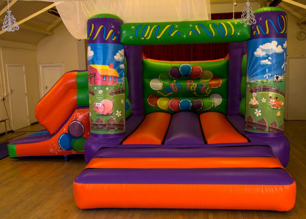 Farm Velcro Castle With Slide - Changeable Themes - Jolly Kids Castles