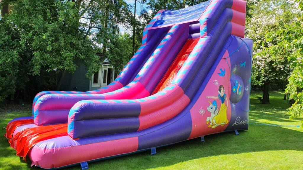Inflatable Unicorn & Princess Pink Slide - Jolly Kids Castles