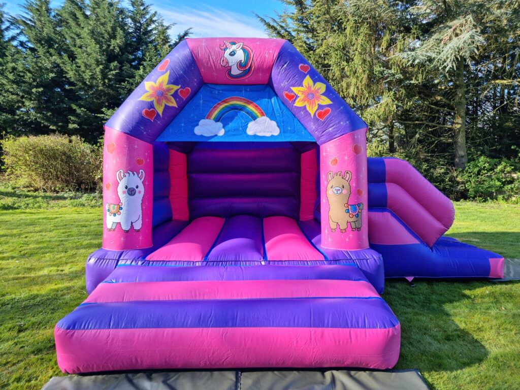 Unicorn Llama Bouncy Castle With Slide Hire | Jolly Kids Castles