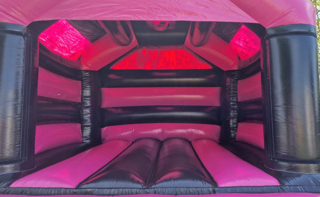Shiny Pink & Black Adult Castle - Jolly Kids Castles
