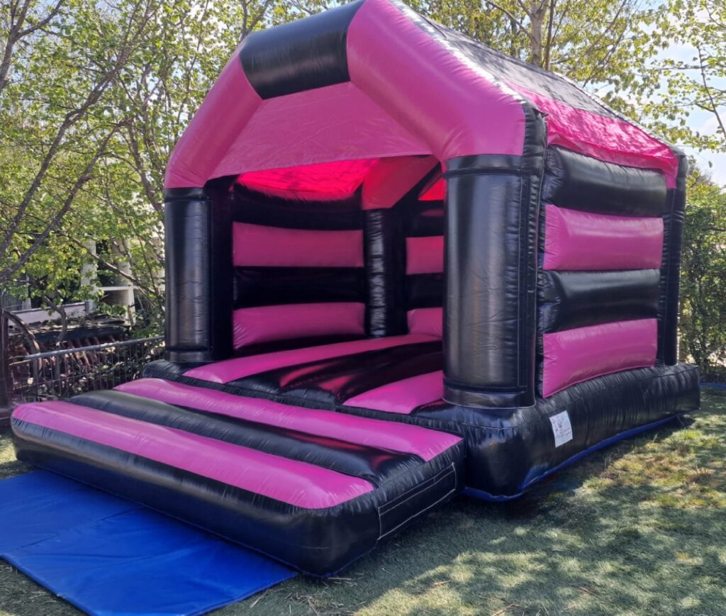 Shiny Pink & Black Adult Castle - Jolly Kids Castles