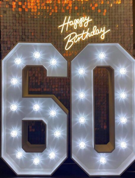 Light Up Number Hire - Jolly Kids Castles