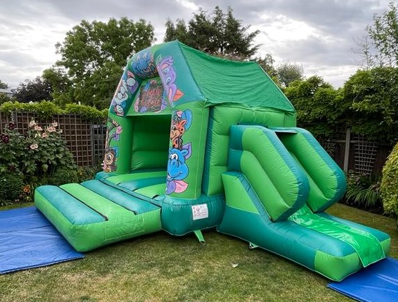 Jungle Bounce Castle With Slide - Jolly Kids Castles
