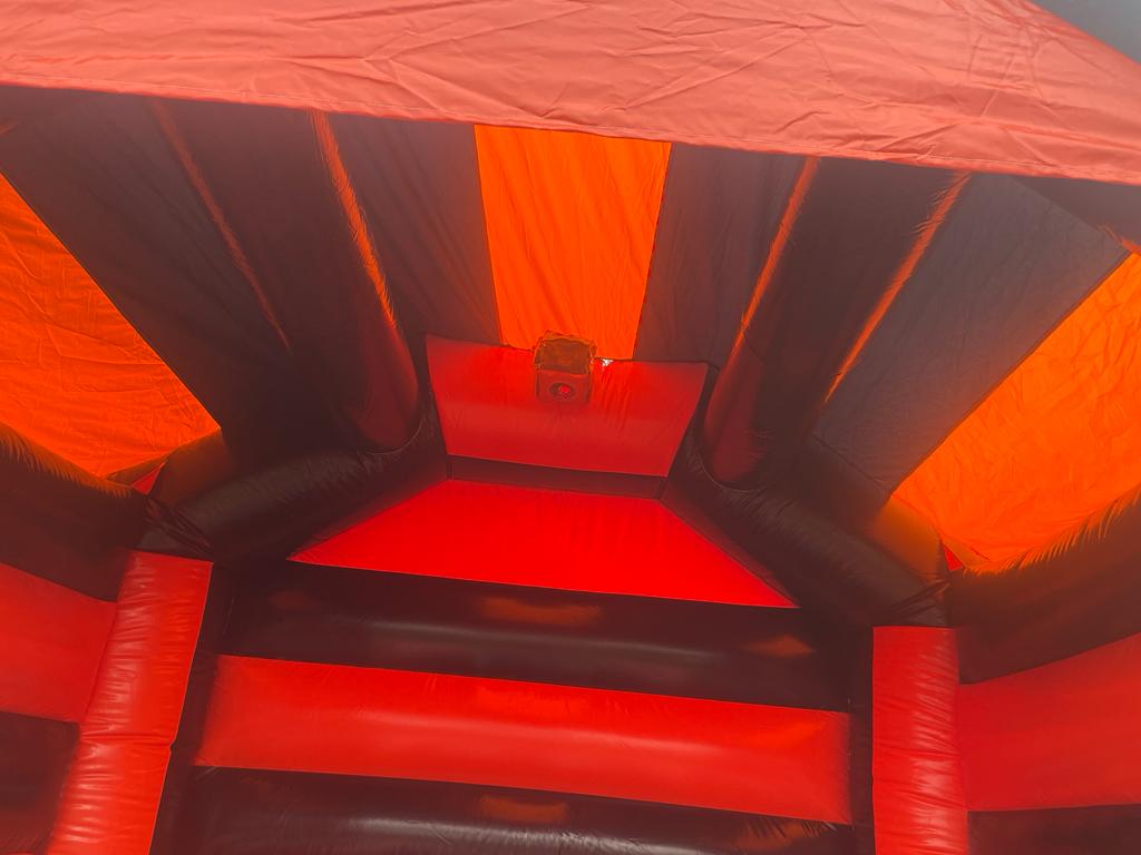 Shiny Orange & Black Adult Castle - Jolly Kids Castles