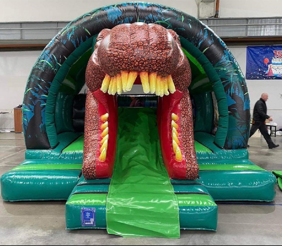 T-Rex 3D Castle With Slide - Jolly Kids Castles, Essex