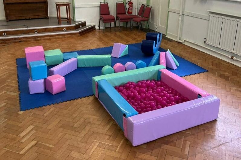 Multi-Coloured Pastel Soft Play Set - Jolly Kids Castles