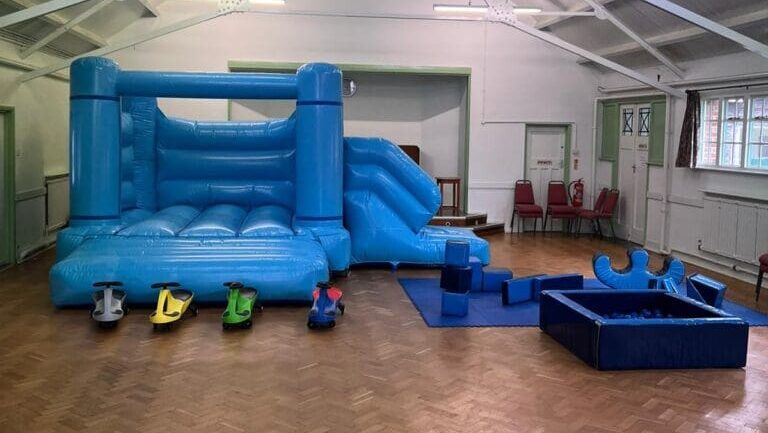 All Blue Castle With Slide Soft Play Combo - Jolly Kids Castles