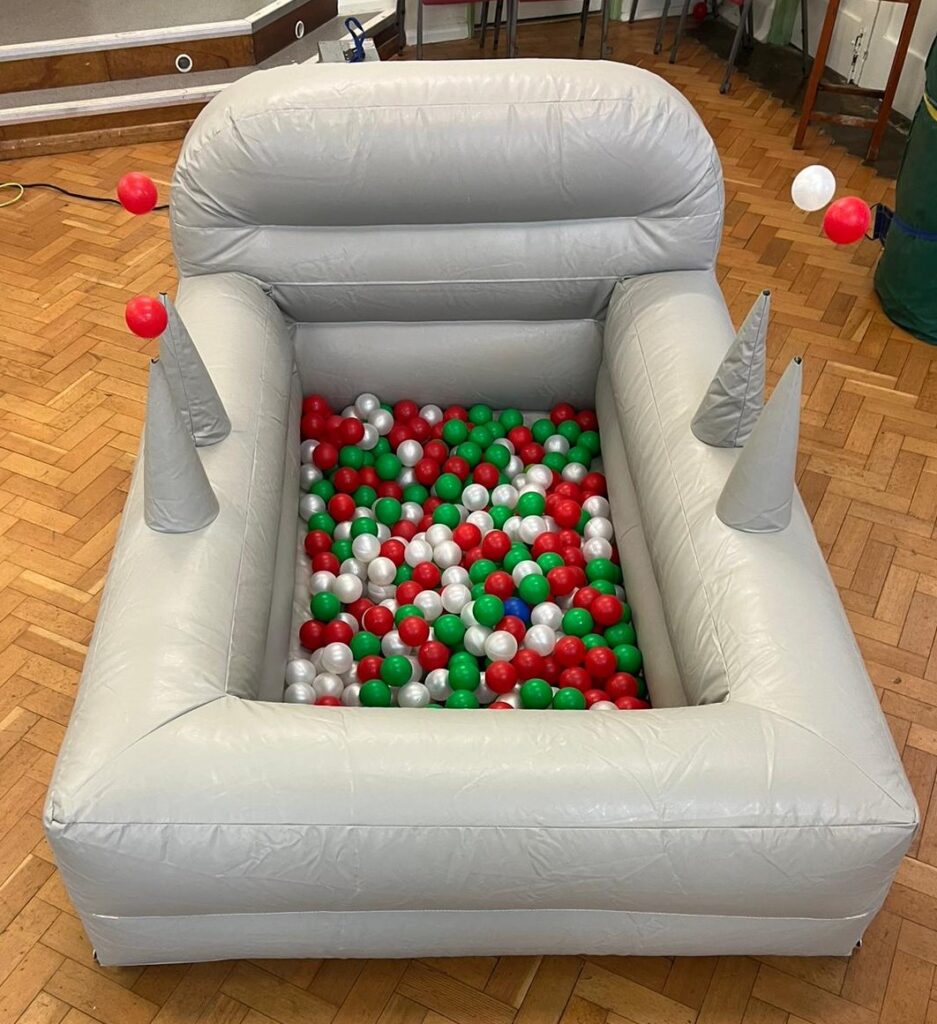 Silver Inflatable Ball Pool - Jolly Kids Castles, Essex