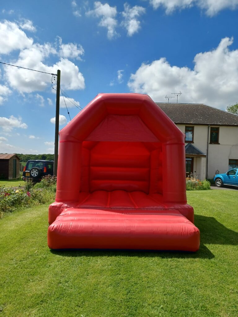 Plain Red Velcro Castle - Jolly Kids Castles, Essex