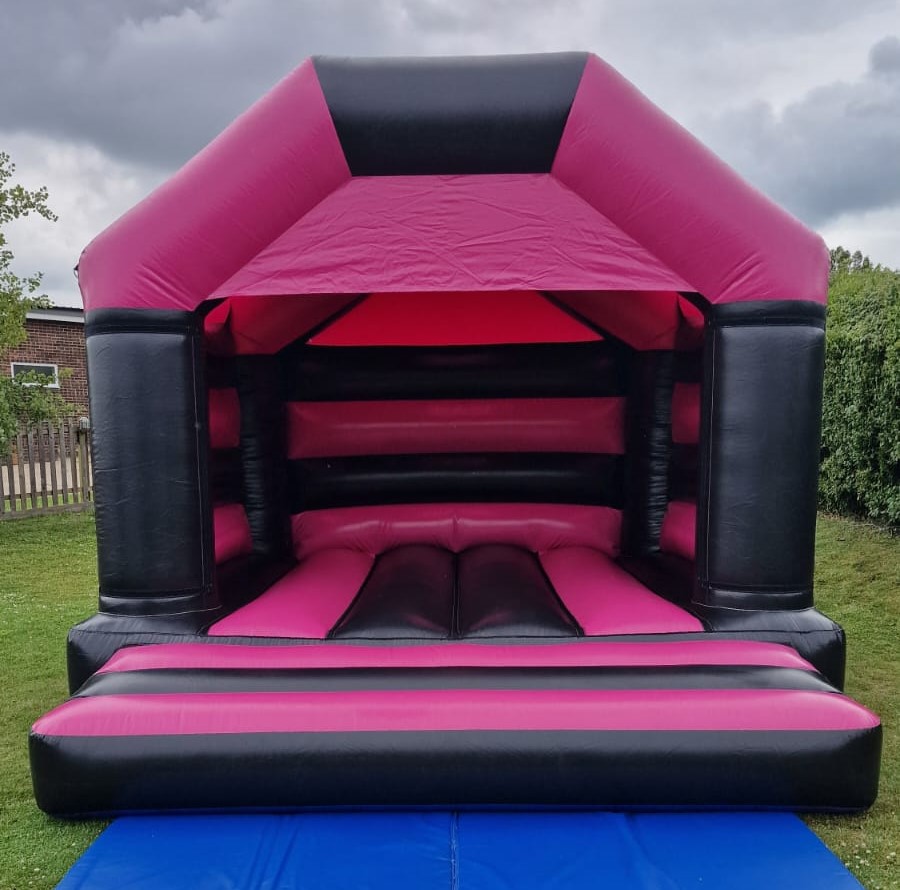 Shiny Pink & Black Adult Castle - Jolly Kids Castles