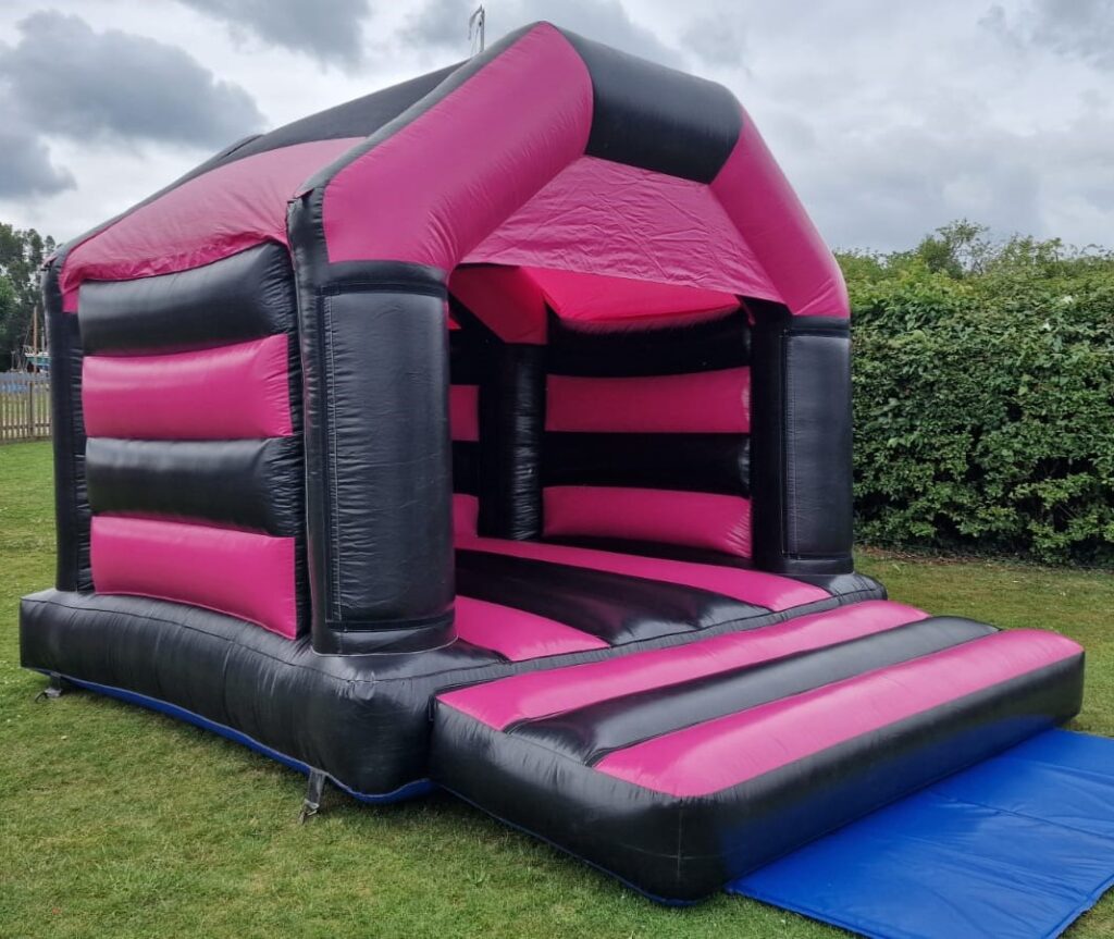 Shiny Pink & Black Adult Castle - Jolly Kids Castles