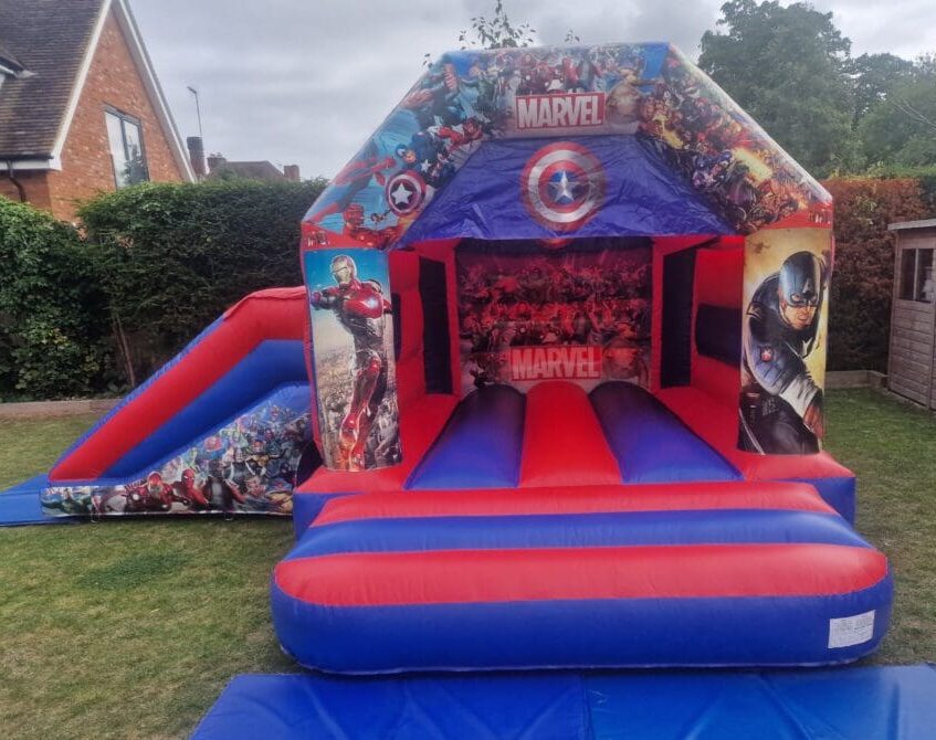 Marvel Superhero Bouncy Castle/Slide Hire | Jolly Kids Castles